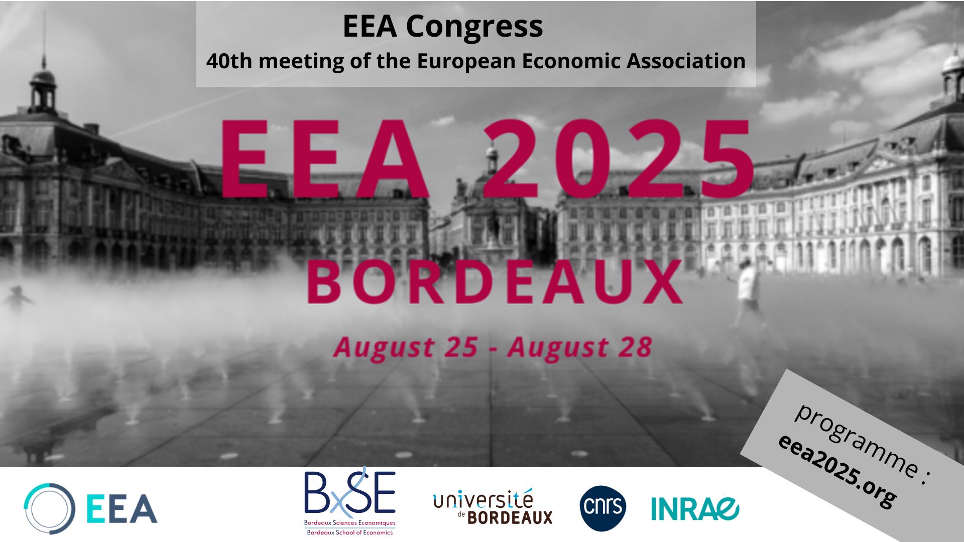 40ème conférence annuelle de l’Association Européenne d’Economie (EEA ...